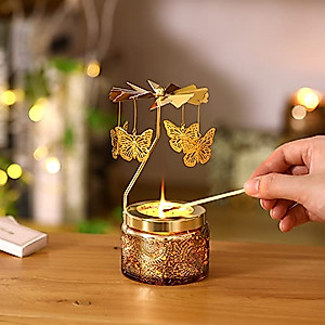 Butterfly Gifts for Women,Unique Birthday Gift for Mom Sister Best Friend Girlfriend ,Rotatable Scented Candles for Anniversary Easter Mother Day,Gifts for Women Who Have Everything