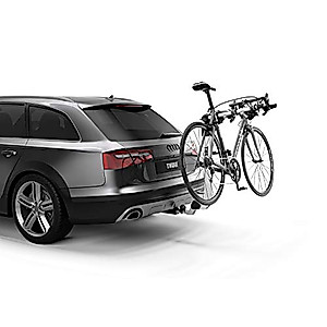 Thule Helium Pro Hanging Bike Rack - Carries 3 Bikes - Lightweight Hitch Bike Rack - Fits 2" and 1.25" receivers - Quick Tool-Free Installation - Tilts for Trunk Access - 112lb Load Capacity