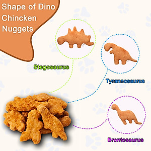 Galxury Mini Dino Nuggets Pillow, 16 inch Dinosaur Chicken Nuggets Plush Toy Pillows for Boys and Girls, Small Fun Throw Pillows for Birthday Gifts, Brontosaurus