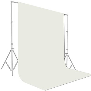 GFCC Ivory Backdrop Photography Background - 6FT x 10FT Photo Backdrop for Photoshoot Photography Video Recording Background Screen Picture Curtain