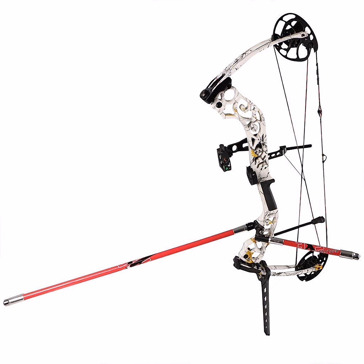 Ace Hunter Black Archery Single Side Adjustable V-bar Quick Disconnect Mount Adjustable Bow Rod Stabilizer