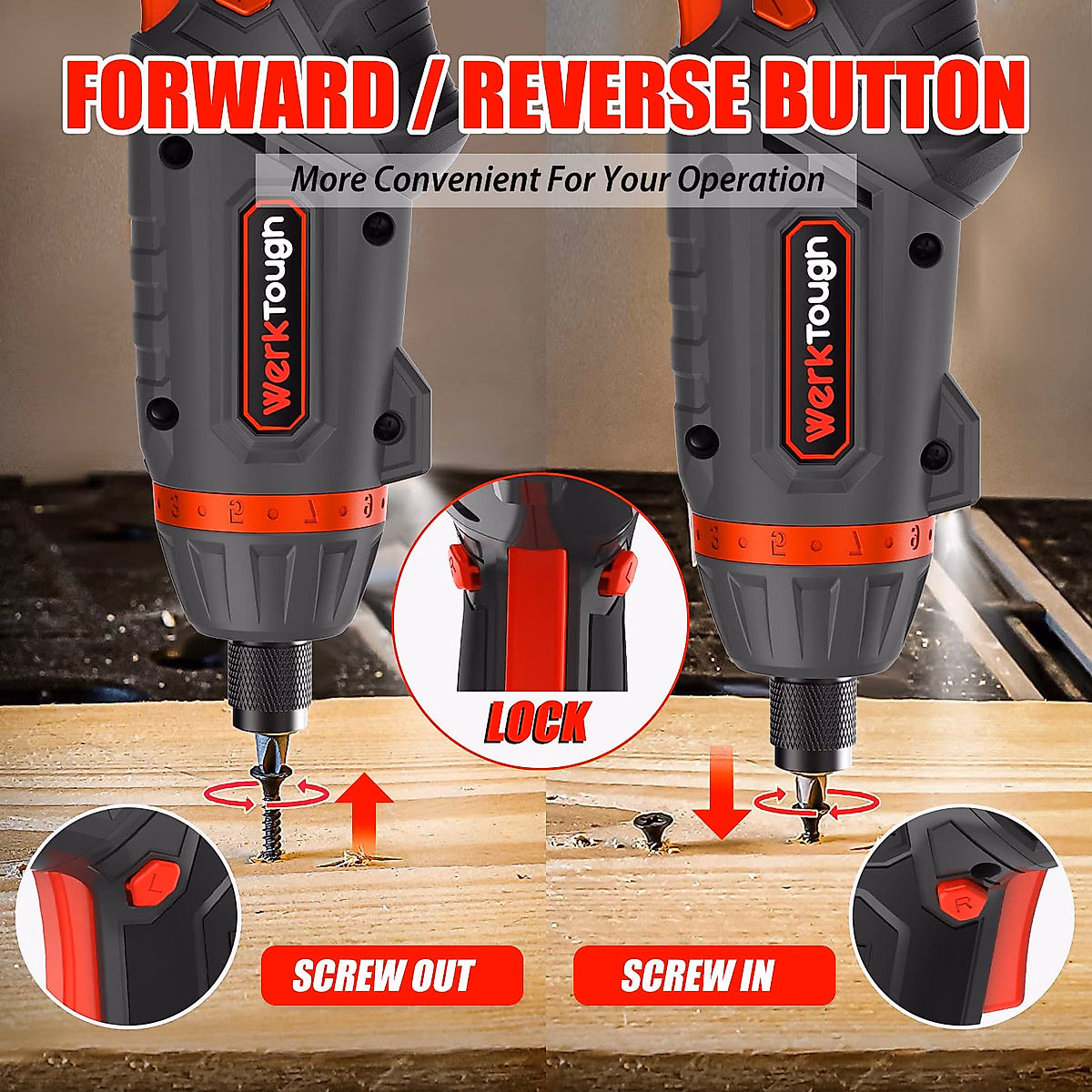 hyperpower S025 4V Cordless Screwdriver,230RPM, 2.0A Battery Electric Screwdriver With LED Light, 54pcs CRV Bits in Deluxe Transparent Box