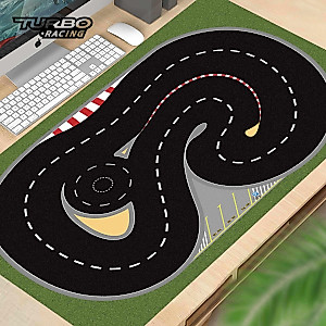 CALLPHA Race Track Scene Mat Vehicles Model Turbo Racing 1/76 Mini RC Car Parts Plastic Rubber Race Track (90 * 60cm)