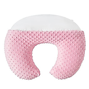 Blackleaf baby Minky Nursing Pillow Cover, Nursing Pillow Slipcovers for Breastfeeding Moms, Ultra-Soft Fit Standard Infant Nursing Pillows for Infant Newborn Baby Boy Girl (Candy Pink)