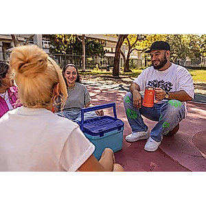 Stanley Adventure Big Grip Beer Stein, 24oz Stainless Steel Beer Mug, Double Wall Vacuum Insulation, Tigerlily