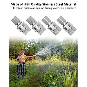 𝟐𝟎𝟐𝟒 𝐍𝐞𝐰 NPT 3/8 Inch Stainless Steel Male and Female Quick Connector Kit, Pressure Washer Adapters Hose Quick Connector Internal Thread 8 Sets