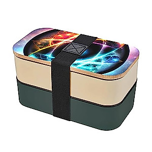 Wonderful Universe Adult Lunch Box, Bento Box, With Cutlery Set Of 3, 2 Compartments, Rectangular, Lunch Box For Adults