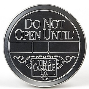 DIY Gifts - Time Capsule Keepsake Kit Storage Container Tin for Any Occasion Party Celebration - Message to The Future - Memory Decorative Craft- Personalize w/Your Photos Scrapbook Embellishments