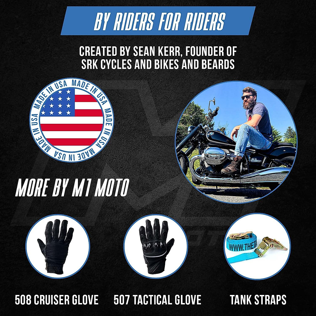 M1 MOTO Fast Detailer Motorcycle Cleaner, Pro Polish Plus Sealer Spray, All-in-One Every Surface Motorcycle Cleaning Kit with Microfiber Cloth, Quick Detailer, 16 FL OZ