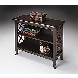 BUTLER NEWPORT BLACK & CHERRY LOW BOOKCASE
