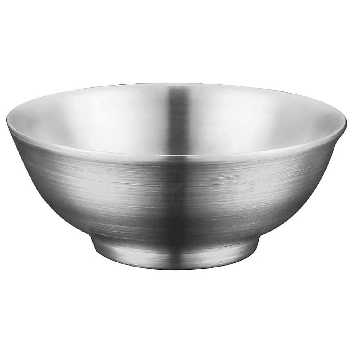 Kichvoe Korean Bowl Soup Bowls Ramen Noodle Bowls Stainless Steel Bowl Korean Bowls Double Walled Serving Bowl for Udon Pho Dessert Cereal Salad 15cm Metal Bowls