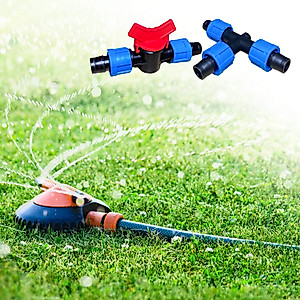 JTooloife 12 Pieces Drip Irrigation Elbow 1/2 Inch Universal Adapter Drip Tubing Fittings Connector Barbed Locking Fitting Fits Most 16-17mm Drip Tape and Tubing (12, Elbow)