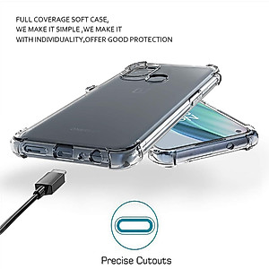Osophter for Oneplus Nord N10 5G Case,Oneplus N10 5G Case Clear Transparent Reinforced Corners TPU Shock-Absorption Flexible Cell Phone Cover for Oneplus N10 5G(Clear)
