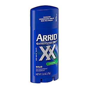 Arrid XX Antiperspirant/Deodorant Solid, Unscented, 2.7-Ounce Sticks (Pack of 6)