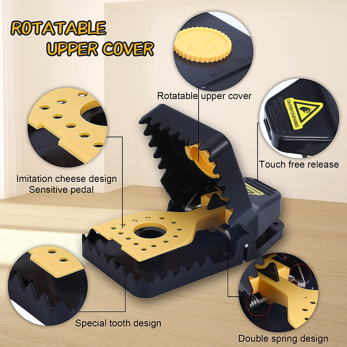 Mouse Traps,Mice Traps for House,Small Rat Traps That Work,Mice Killer Indoor Mouse Snap Traps No See Kill Mousetraps Quick Effective Mouse Catcher for Family and Pet-8 Pack