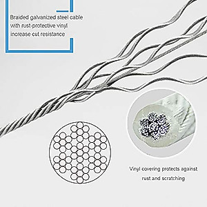 Disecu 4 Digit Combination Lock Outdoor Waterproof Padlock with Steel Cable for Gym Locker, Helmet, Gate, Fence, Luggage (Black, Pack of 2 padlocks)