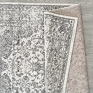 3212 Distressed Silver 7'10x10'6 Area Rug Carpet Large New