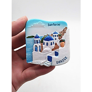 Santorini Greece 3D Fridge Magnet Tourist Souvenir Gift Home & Kitchen Decoration Magnetic Sticker Santorini Greece Refrigerator Magnet Collection