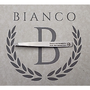 Bianco Instruments Slant and Micro Slant Tweezer Bundle - Made in USA Stainless Steel - Expertly Honed for a Professional Grip on Even the Most Stubborn Hairs - 2mm and 3.5mm Tips