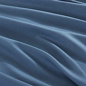 Comfort Spaces Queen Cooling Sheets, Moisture Wicking Coolmax Sheets, Soft, Colorfast Sheet Set, Cooling Bed Sheets For Hot Sleepers, Elastic Deep Pocket Fits Up to 16" Mattress, Queen Teal 4 Piece