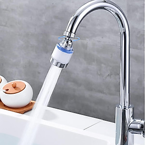 Pzlobiet Bathroom Sink Water Filter, 360 Rotating Faucet Filter Removes Heavy Metals and Hard Water, Made of ABS and Stainless Steel, Easy to Install and Clean