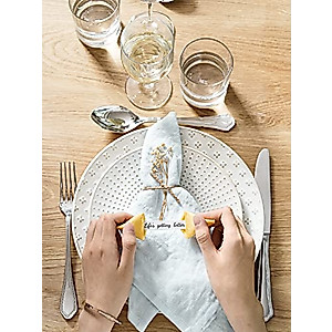 LE TAUCI Salad Plates 8 Inch,Cute Plates Set for Dessert,Appetizer and Small Dinner,Embossment Porcelain Dish,House-warming and Wedding Gift, Set of 4, Arctic White