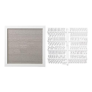 Pearhead Classic Wooden Letterboard, Gender-Neutral Baby Keepsake Nursery Décor, Photo Prop Message Board, Gray and White