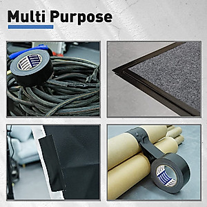 Black Duct Tape Heavy Duty - 1.88 in 50 YDS Waterproof No Residue Tearable Large Max Strength Adhesive Duct Tape for Outdoor Use,Multi Purpose Home Repair,Industrial Professional Fix 1 Roll