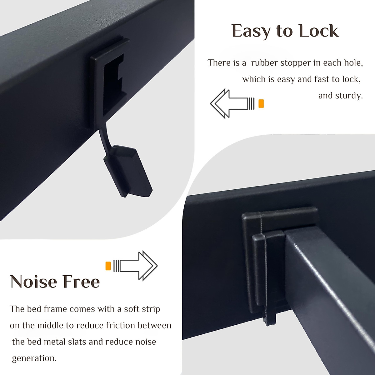 DALISK Twin Size Platform Bed Frame with Upholstered Headboard, USB Ports Charging Station, No Box Spring Needed, Strong Support & Noise Free, Easy Assembly