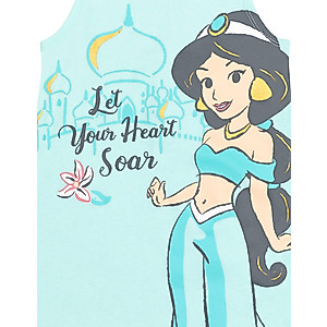 Disney Princess Jasmine Toddler Girls Romper and Headband Bow Set Blue 5T