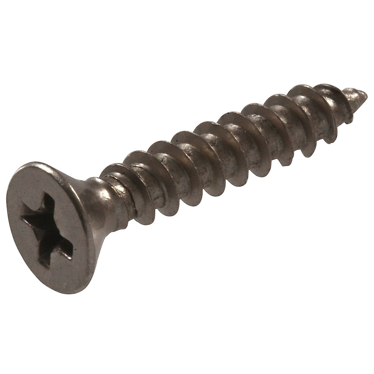 The Hillman Group 852783 Hinge Screws - 9 x 1" Flat Head Phillips Sheet Metal Screw - Satin Nickel Finish. 18-Pack