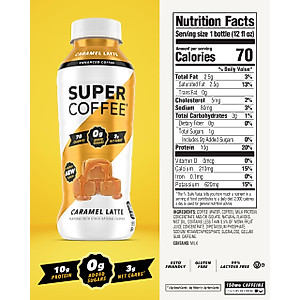 Super Coffee, Iced Keto Coffee (0g Added Sugar, 10g Protein, 80 Calories) [Variety Pack] 12 Fl Oz, 12 Pack | Iced Coffee, Protein Coffee, Coffee Drinks - LactoseFree, SoyFree, GlutenFree