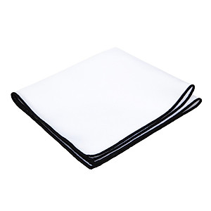 Flairs New York Gentleman's Essentials Weekend Casual White Pocket Square (White/Midnight Black)