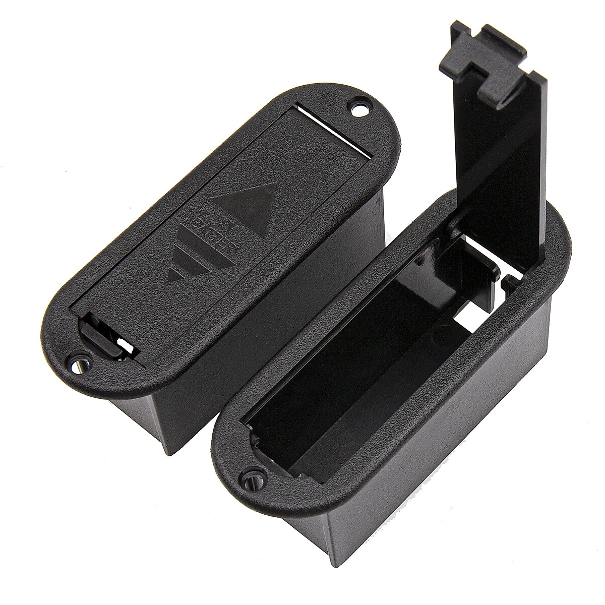 4Pcs Yootones Guitar Pickup Battery Box 9V Battery Cover Holder Case Compatible with Active Guitar Bass Pickup(Black)