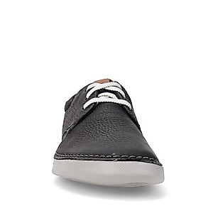 Clarks Gereld Lace Sneaker, Black Leather, 9 Medium