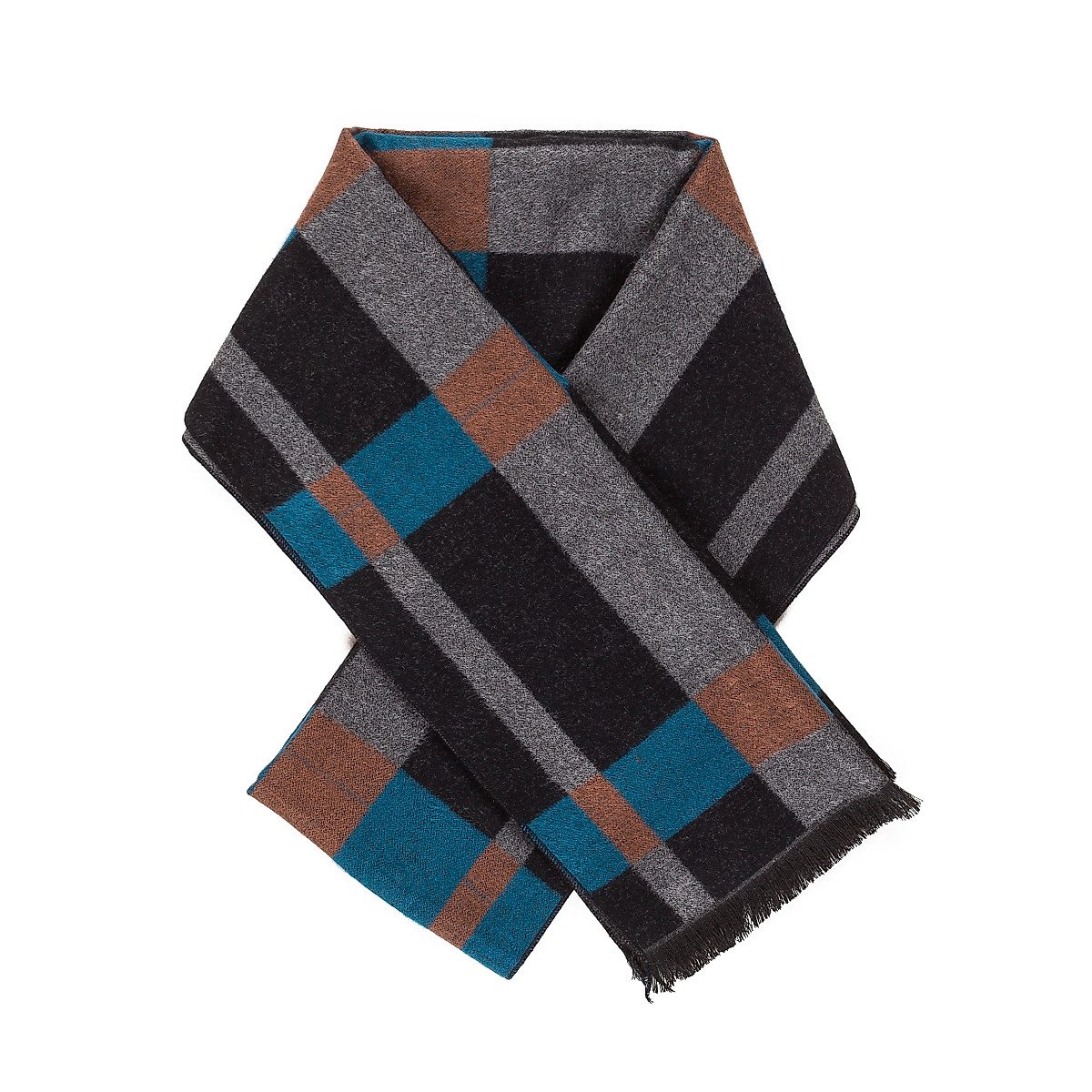 Scarf for Men Reversible Elegant Classic Cashmere Feel Scarves for Fall Winter (TA04-1)