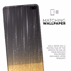 DesignSkinz Scratched Surface with Glowing Gold Sparkle Protective Vinyl Decal Wrap Skin Cover Compatible with The Samsung Galaxy S20 (Screen Trim & Back Glass Skin)
