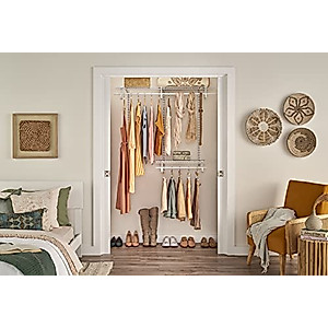 ClosetMaid 2087 ShelfTrack 2ft. to 4ft. Adjustable Closet Organizer Kit, White