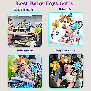 HONGID Baby Stroller Arch Toy - Montessori Toys Car Seat Toys for Infants 0-6-12 Months,Sensory Toys Birthday Gifts for 1 2 3 Toddler Boy Girl, Stocking Stuffers for 0 3 6 9 12 18 24 Months