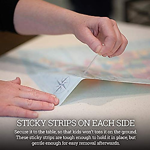 World and US Map Educational Disposable Placemats for Baby, Toddler and Kids - (50 Pack) - Neat and Clean Table Mat - Sticky Table Topper