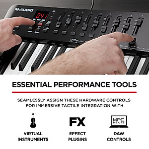 M-Audio Oxygen 49 (MKV) – 49 Key USB MIDI Keyboard Controller With Beat Pads, Smart Chord & Scale Modes, Arpeggiator and Software Suite Included