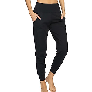 Kcutteyg Womens Joggers with Pockets High Waisted - Soft Lightweight Athletic Workout Pants for Running Gym Fitness Yoga and Casual (Black9, Medium)