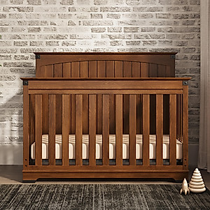 Child Craft Redmond Full Panel 4-in-1 Convertible Crib, Baby Crib Converts to Day Bed, Toddler Bed and Full Size Bed, 3 Adjustable Mattress Positions, Non-Toxic, Baby Safe Finish (Coach Cherry)