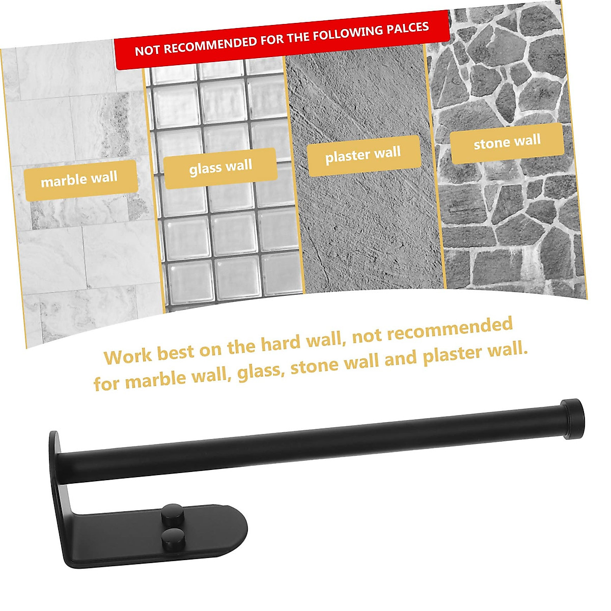 Towel Roll Holder Bath Towel Rack Kitchen Towel Bar Toilet Tissue Rack Towel Racks for Bathroom Wall-Mounted Storage Rack Paper Towel Organizer Towel Hanger Wall Shelf Dispenser