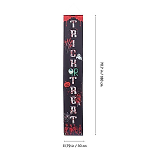 NOLITOY 7 Sets Sign Decor Home Banner Pendant Festival Haunted Couplet Decoration Treat Halloween Spider Party Web Indoor Trick Decorations Creative Delicate Hanging Outdoor Scene Front