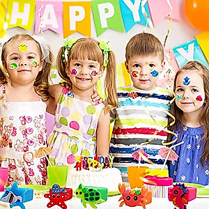 Mctuoba 100 Pcs Under the Sea Party Favors for Kids, Ocean Sea Animals Themed Birthday Party Supplies for Boys Girls, Classroom Prizes, Pinata Filler Goody Bag Stuffers