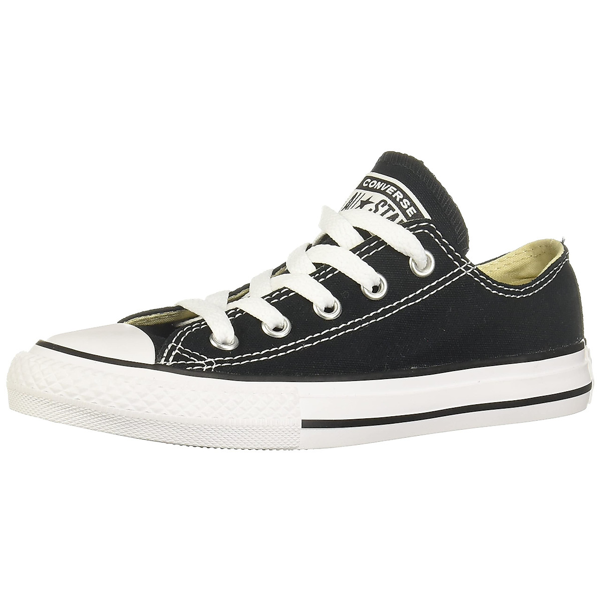 Converse Chuck Taylor All Star Lo Canvas Sneaker,Black,size Youth US 2