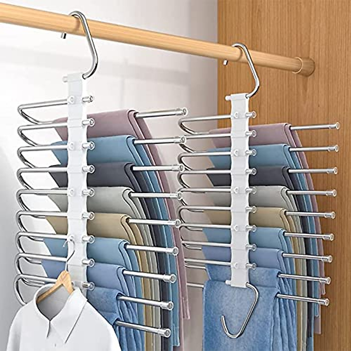 Non Slip Stainless Steel Multifunctional Pants Rack 1 Pack