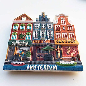 Amsterdam Holland 3D Fridge Magnet Souvenir Gift Collection Home Kitchen Decoration Magnetic Sticker Amsterdam Netherlands Refrigerator Magnet