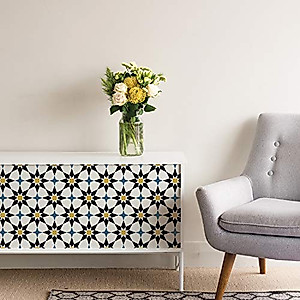 Tempaper Moroccan Spice Soleil Removable Peel and Stick Wallpaper, 20.5 in X 16.5 ft, Made in the USA